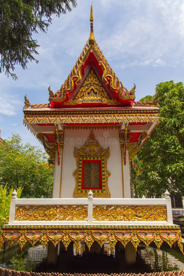 Thai Temple, Wall Thai and Thai Pattern Design on Wall Stock Image ...