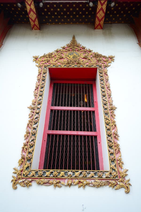 Thai temple door stock photo. Image of craft, bangkok - 33467086