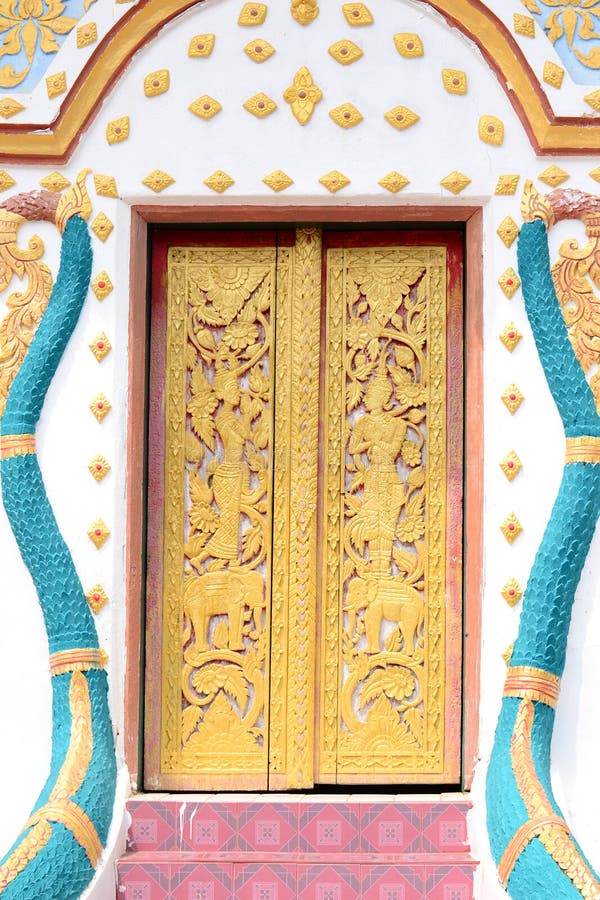 Thai temple window stock image. Image of design, painting - 36607613