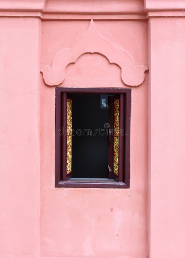 Thai temple window. stock image. Image of ancient, architecture - 46672043