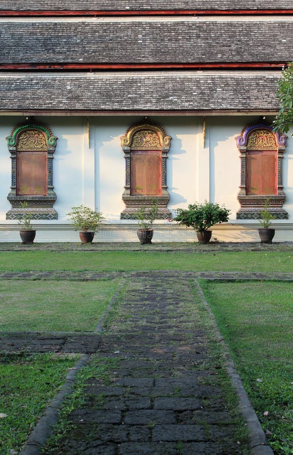 Thai temple window stock photo. Image of pattern, decor - 46923732