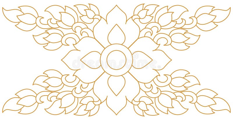 Thai texture stock vector. Illustration of elements, flower - 15203775