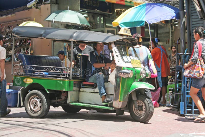 Thai touk touk editorial photography. Image of busy, green - 28159482
