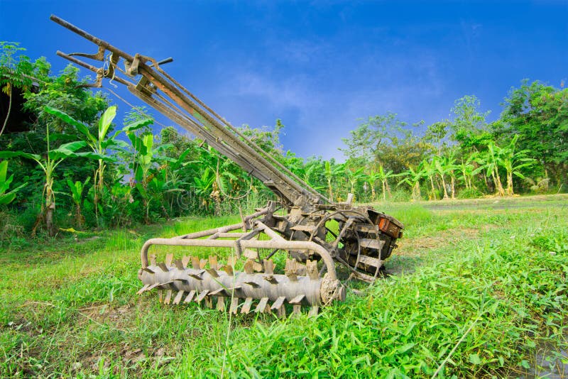 Thai country tractor stock photo. Image of landscaped - 26145810