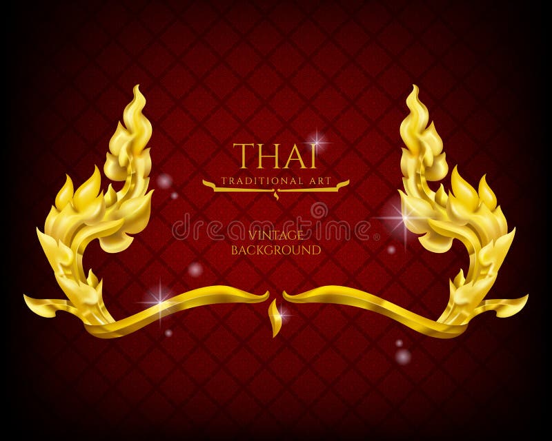 Thai Traditional Art, Template Pattern. Stock Vector - Illustration of ...