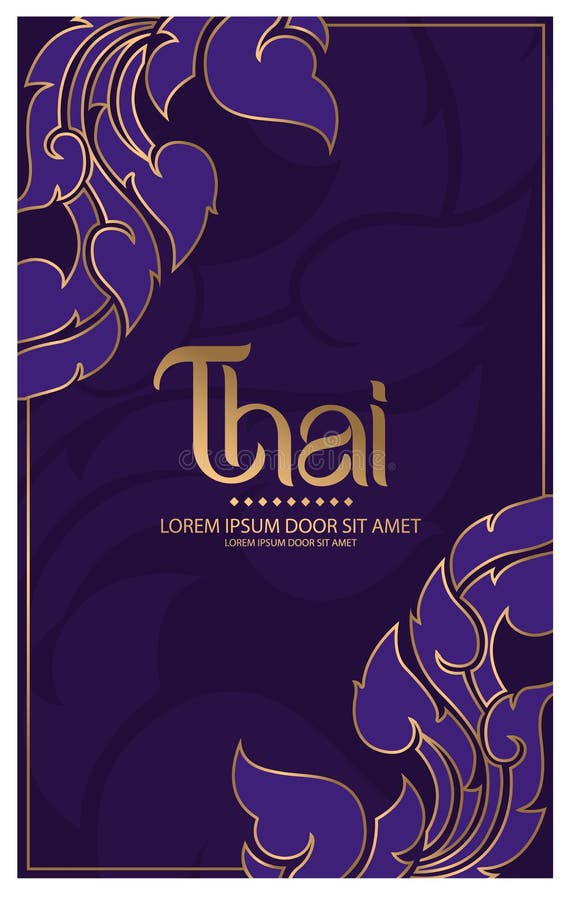 Thai Traditional Design, Thai Background Stock Vector - Illustration of ...