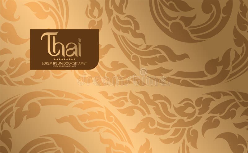 Thai Traditional Design, Thai Background Stock Vector - Illustration of ...
