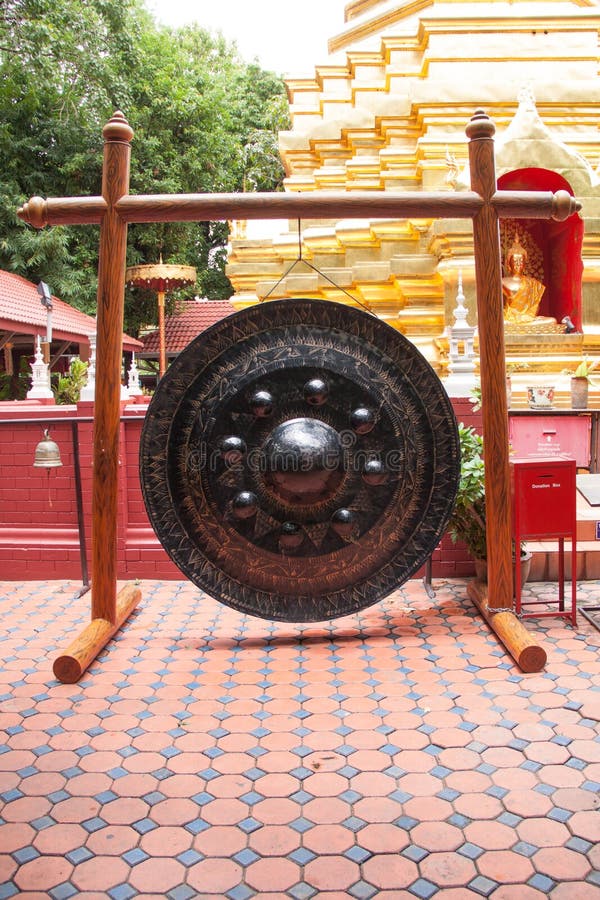 Thai Traditional Gong in Buddhist Temple Stock Image - Image of temple ...