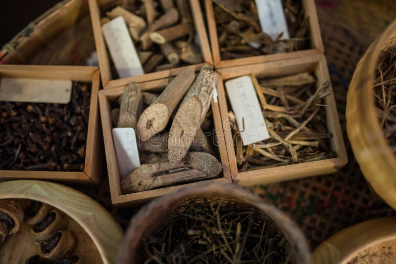Thai Traditional Medicinal Plant Herb Raw Material Stock Photo - Image ...