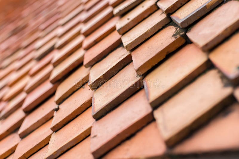 Thai Traditional Roof Tiles Stock Photo - Image of material ...