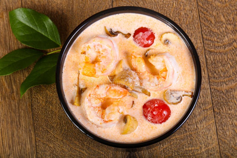 Thai Tom Yam soup stock photo. Image of dish, plate - 192410826