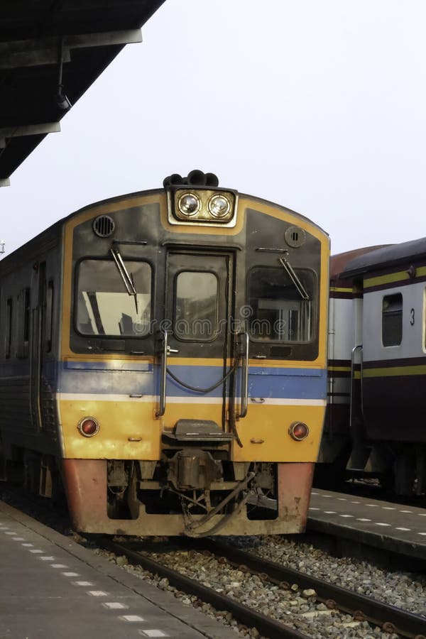 Thai Trains Connecting the Platform Stock Image - Image of asia, track ...