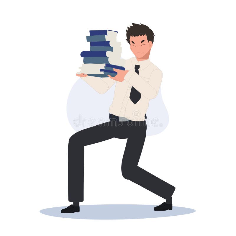 Thai University Student in Uniform is Struggling with Heavy Books Stock ...