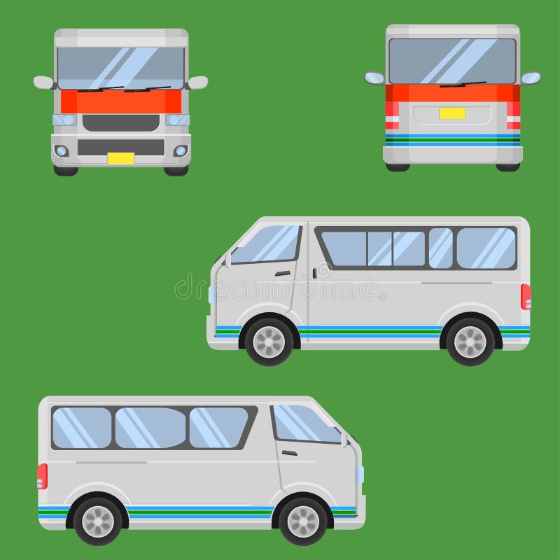 Thai Van Car Service Vector Illustration Eps10 Stock Vector ...