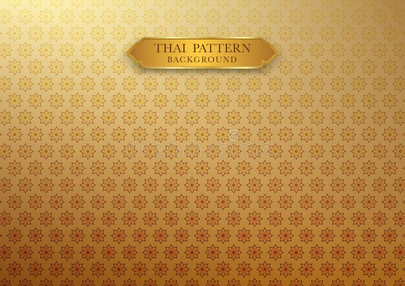 Thai Vintage Pattern Traditional Background Stock Vector - Illustration ...