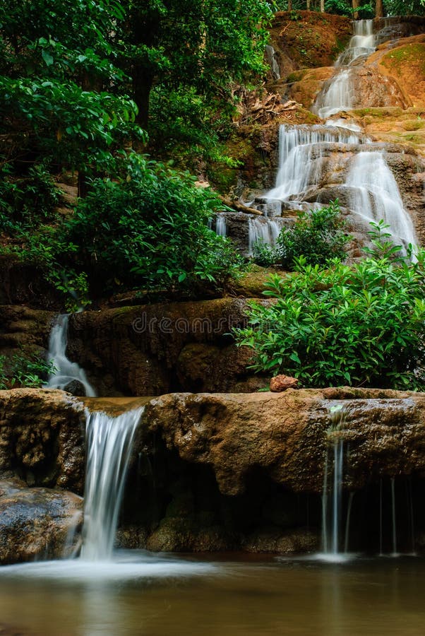 Thai waterfall stock image. Image of relax, layer, thai - 30985433