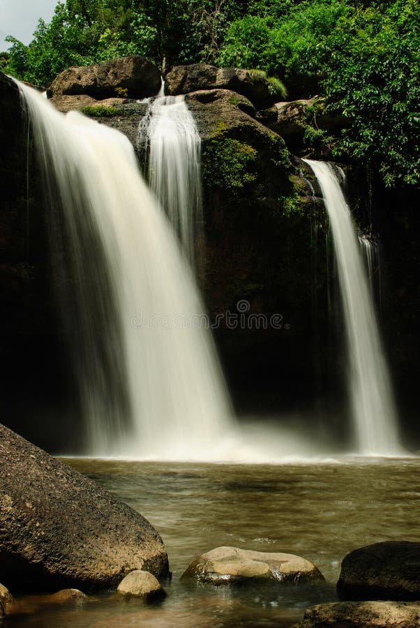 Thai waterfall stock image. Image of movement, high, park - 32769497