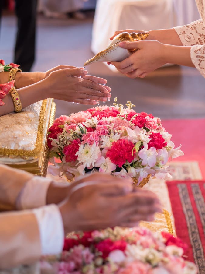 Thai wedding ceremony stock image. Image of floral, engagement - 90281777