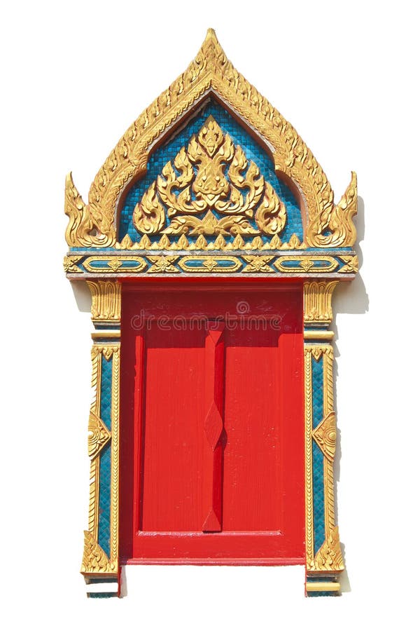 The Thai Windows Painting Style Stock Image - Image of designed, bright ...