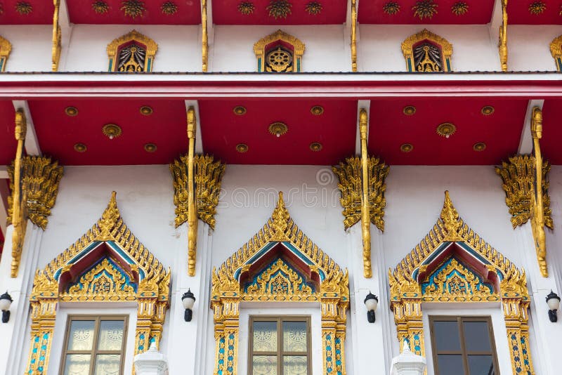 Thai windows Style stock image. Image of windows, frieze - 63453213