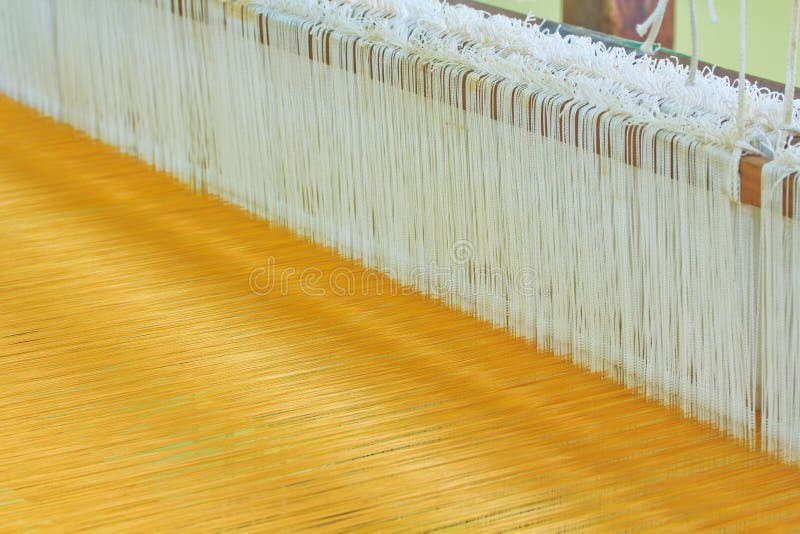 Thai woven silk machine stock image. Image of aboriginal - 35436609