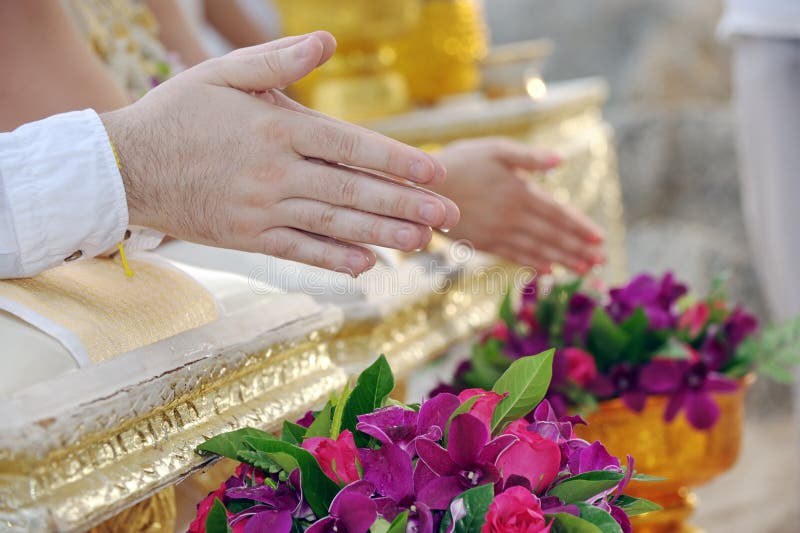 Thail Style Wedding, Relaunch Ceremony Stock Image - Image of ...