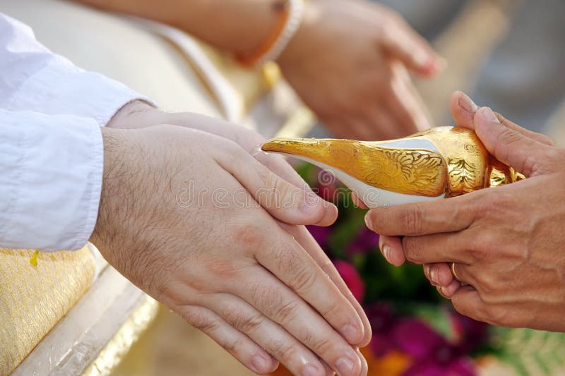 Thail Style Wedding, Relaunch Ceremony Stock Image - Image of female ...