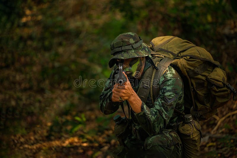 Thailand Army Rangers during the Military Operation Stock Photo - Image ...