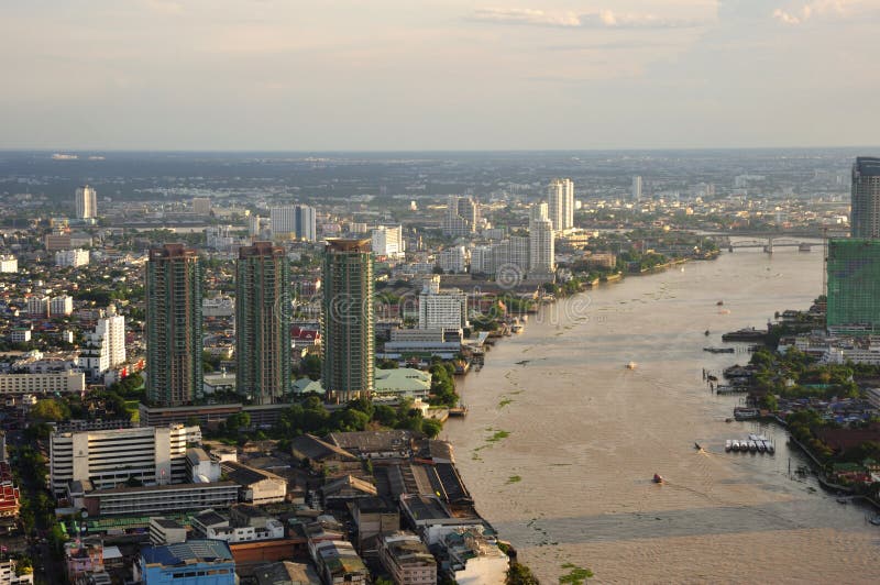 Thailand Bangkok City Sky View Stock Image - Image of visit, modern ...