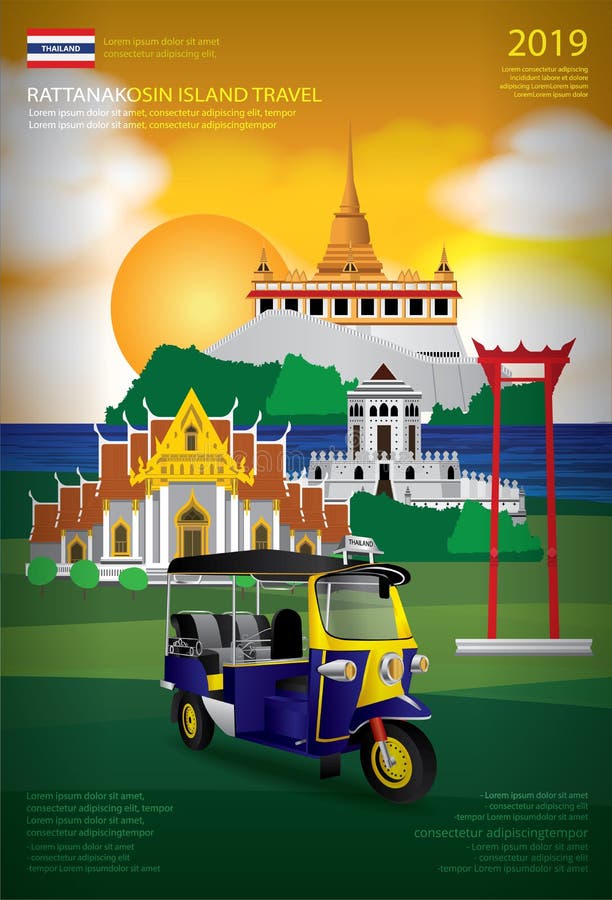 Thailand Bangkok Travel Poster Design Template Stock Vector ... Thailand Bangkok Travel Poster Design Template Stock Vector ...
