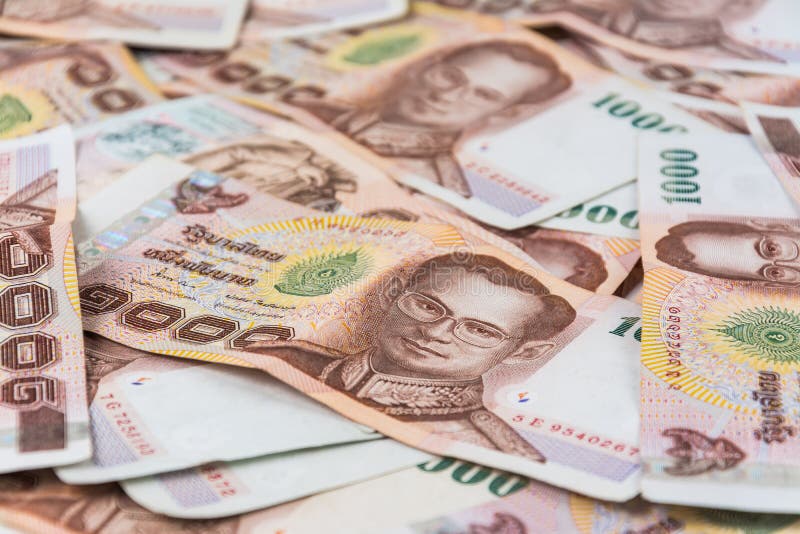 Thailand Bank Note or Money for Blackground Stock Image - Image of ...