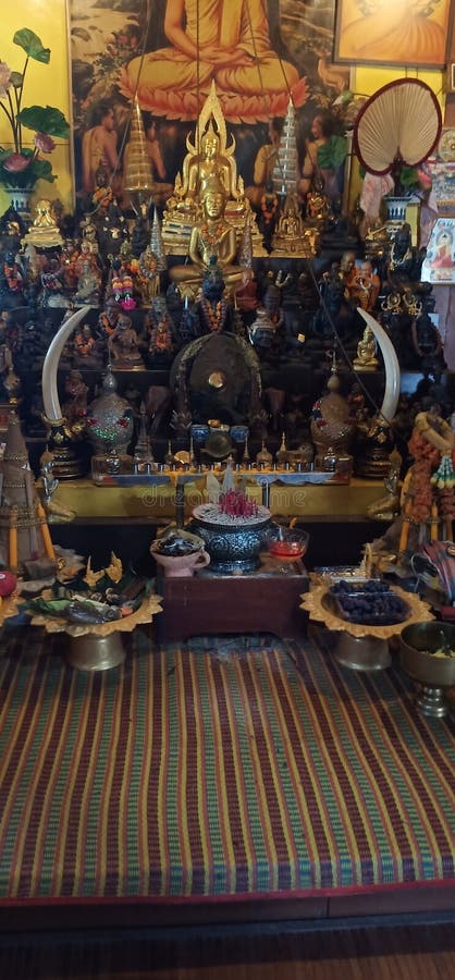 Thailand Buddhism Altar at Tuaran Sabah. Stock Photo - Image of tuaran ...