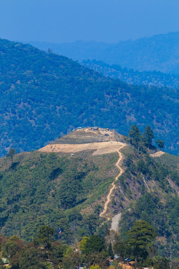 Thailand Burma Border Landscape at Doi Ang Khang Stock Photo - Image of ...
