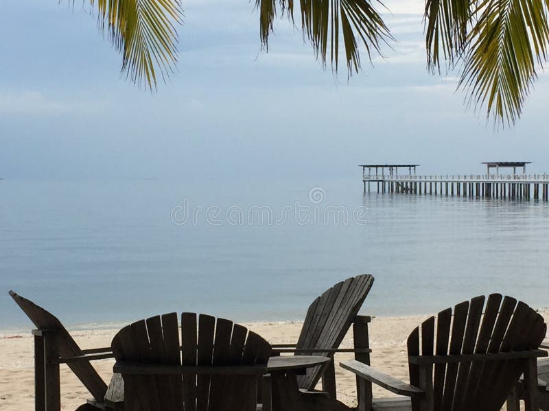 Relaxation on the Beach. Quiet and Private Atmosphere Stock Photo ...