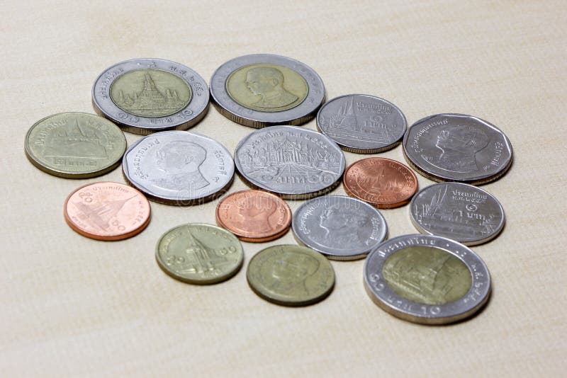 Thailand coil money stock image. Image of white, business - 52533155