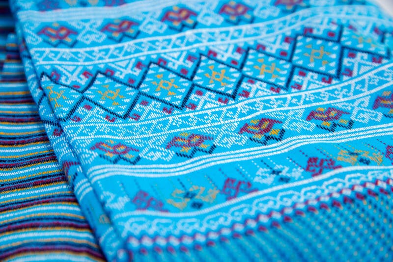Cultural Fabric Pattern Of Thailand. Stock Image - Image of culture ...