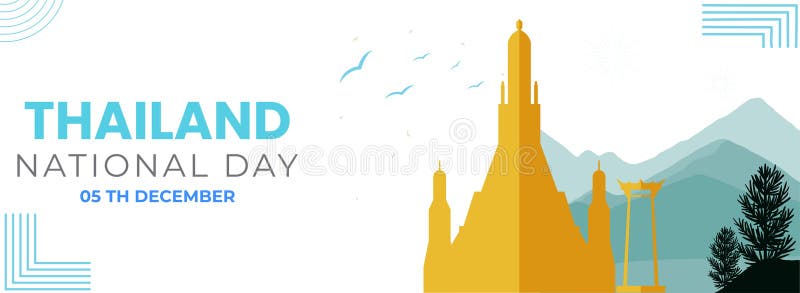 Thailand National Day Background Design . Independence Day 05 December ...
