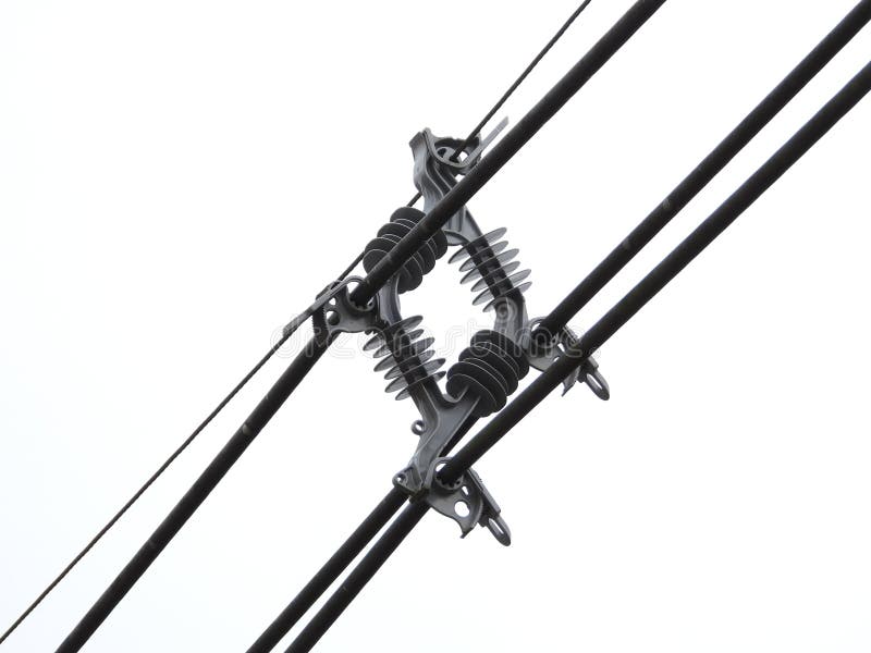 Cable Spacer for Distribution System Stock Photo - Image of spacer ...