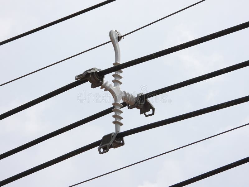 Cable Spacer for Distribution System Stock Photo - Image of spacer ...