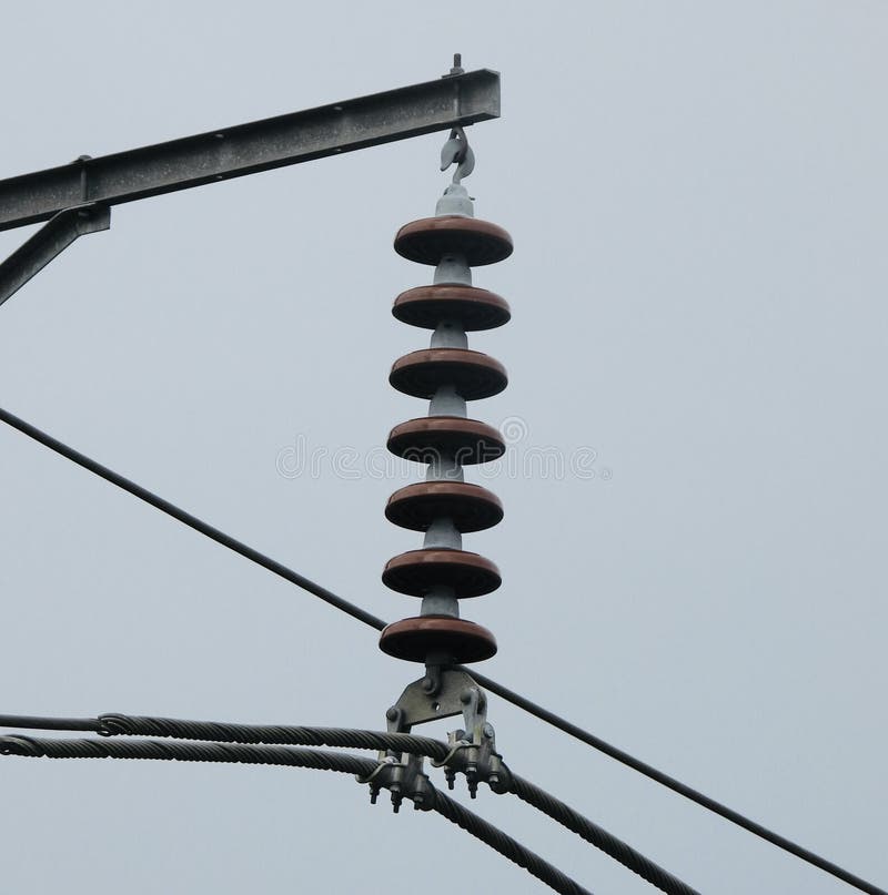 Suspension Insulator for 115 KV Transmission System Stock Photo - Image ...