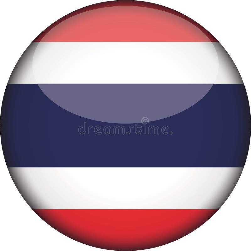 Thailand Flag 3d Round Style Vector Stock Vector - Illustration of ...