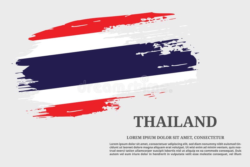 Thailand Flag Grunge Brush and Poster, Vector Stock Vector ...