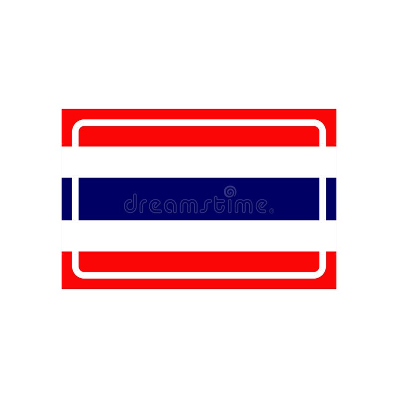 Thailand Flag Icon Logo Design Template Stock Vector - Illustration of ...