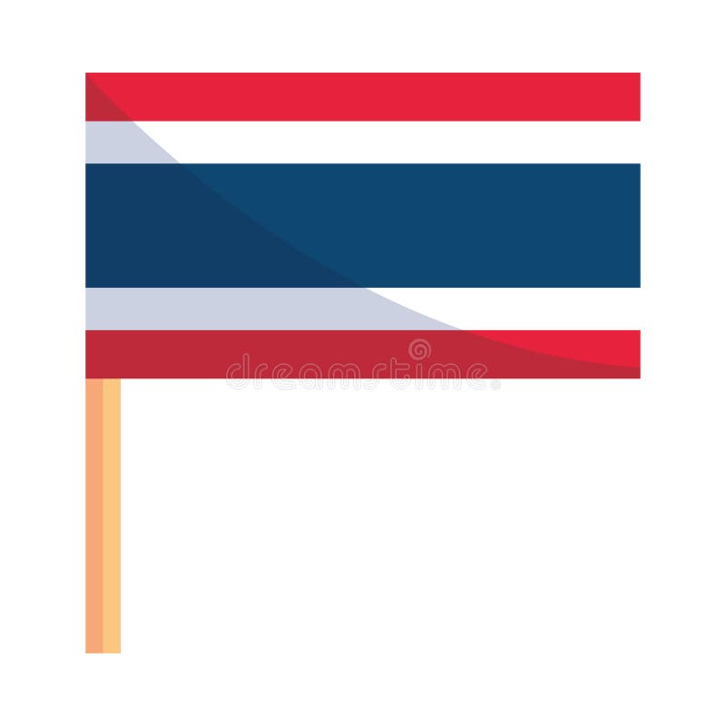 Thailand flag icon stock illustration. Illustration of thai - 267689188