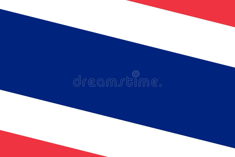 Rectagular Flag Cutout of Thailand Stock Vector - Illustration of ...