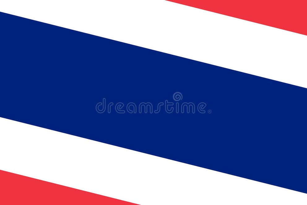 Rectagular Flag Cutout of Thailand Stock Vector - Illustration of ...