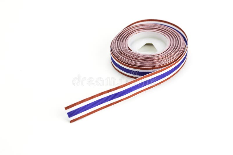 Thailand flag ribbon stock photo. Image of blue, shape - 42539420