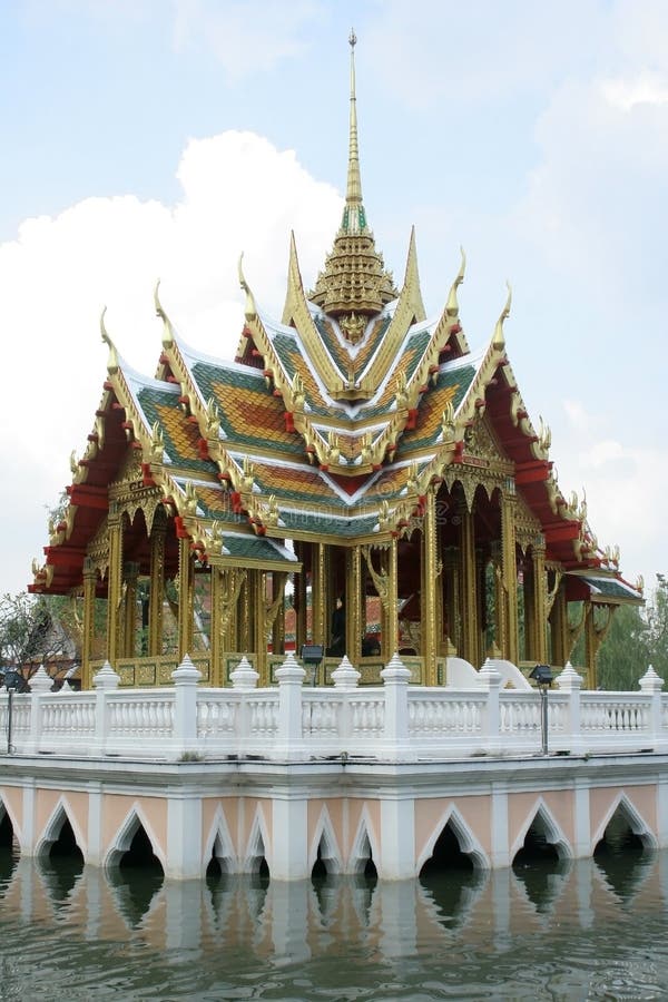 Thailand floating temple. stock photo. Image of beautiful - 27489464