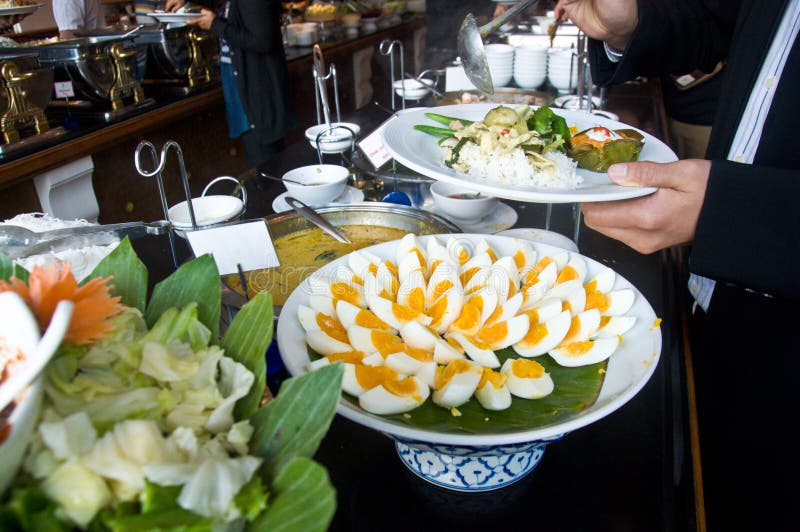 Thailand food buffet stock photo. Image of lunch, roast - 38177172