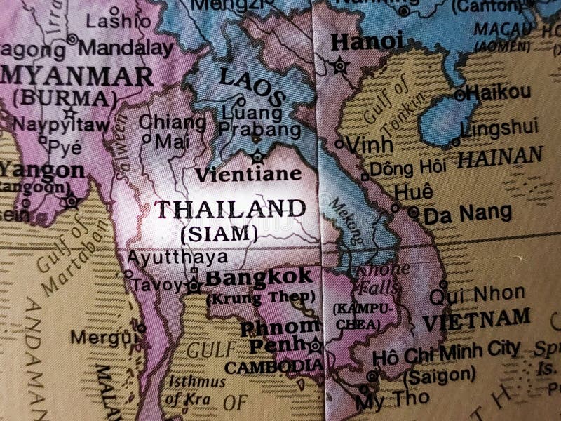 Asia Continent Map Outline Political Borders Isolated White Stock ...